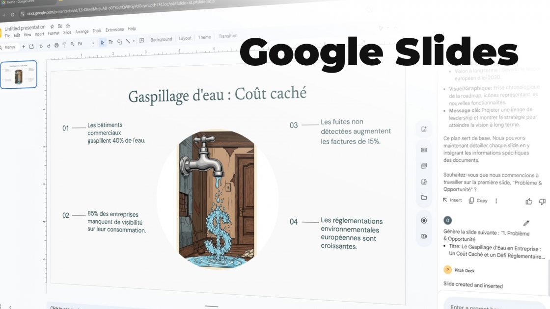 Créer des supports professionnels grâce à Gemini dans Google Slides