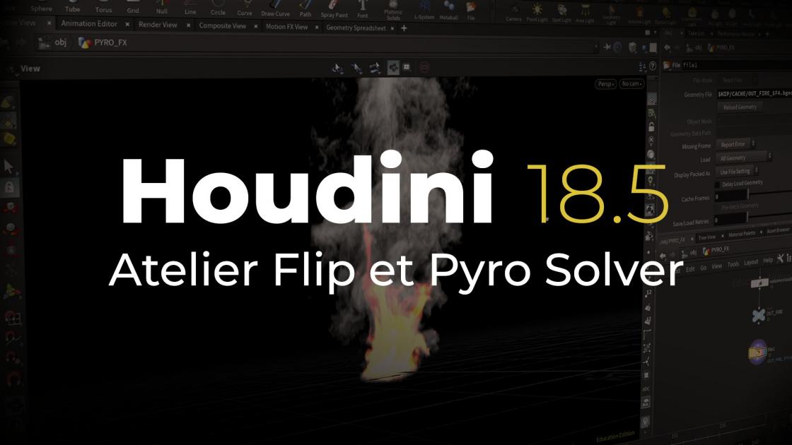 Houdini 18.5 - Atelier Flip et Pyro solver