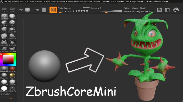 Apprendre la sculpture avec ZbrushCoreMini